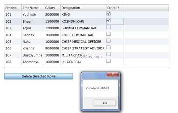 Silverlight 4: Deleting Multiple Rows from the DataGrid Silverlight 4: Deleting Multiple Rows from the DataGrid